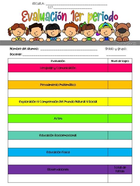 Pin De Maestra Anita 🍎 En Evaluación Evaluaciones Para Preescolar