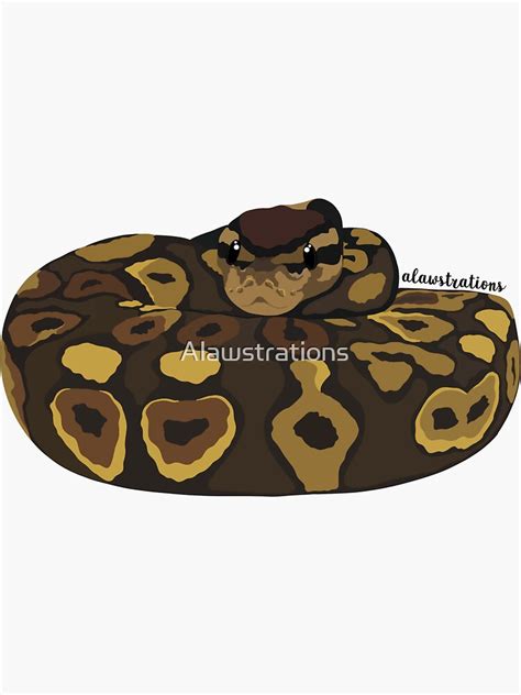 Royal Pythonpython Regius Sticker For Sale By Alawstrations Redbubble