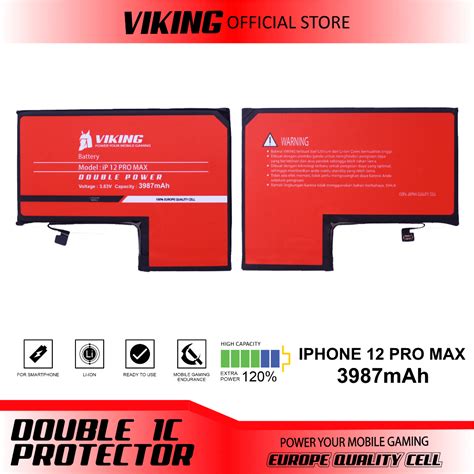 Jual VIKING Baterai 12 Pro Max Double Power Shopee Indonesia