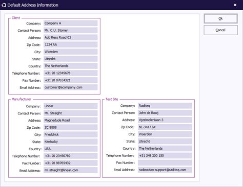 Default Address Information Radiwiki