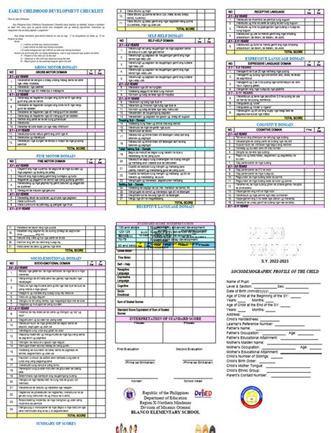ECD Checklist Binisaya | PDF