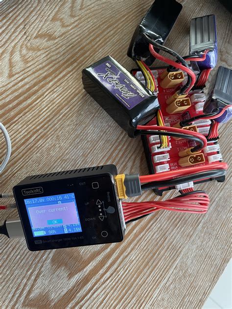 how to avoid over current error at toolkitrc m6 v2 charger r