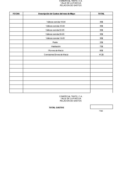 Control De Gastos Pdf
