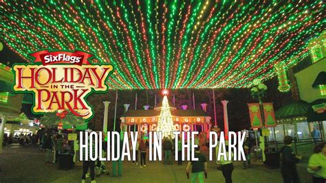 Six Flags Holiday In The Park Ambiance Walk Through Six Flags Over