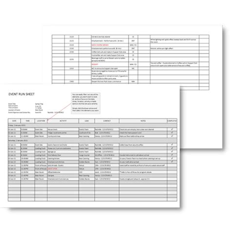 Free Event Run Sheet Template — Event Kit