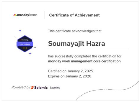 Projectmanagement Leadership Mondaycom Certification Soumayajit Hazra