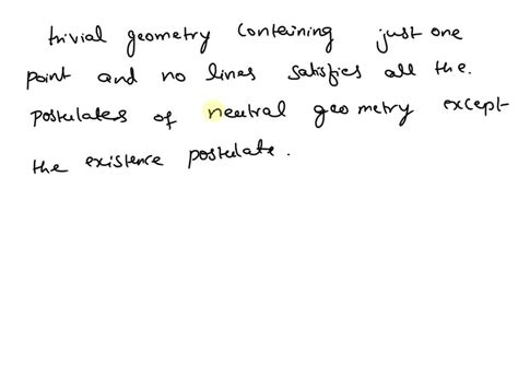 Solved 3 Give An Axiomatic Neutral Plane Geometry Proof Of The