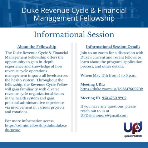 Upsilon Phi Delta On Linkedin Fellowship Dukeuniversityhealth
