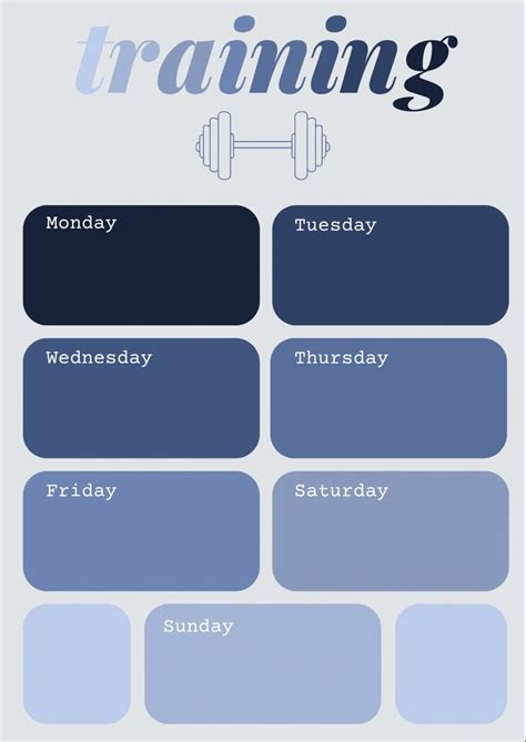 Training Schedule For Sport