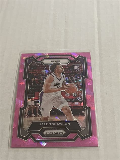 2023 24 Panini Prizm Jalen Slawson Rc Rookie Pink Cracked Ice Prizm Ebay