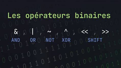 Tutoriel Algorithmique Les Opérateurs Binaires Youtube