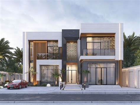Modern Villa 57 In Sharjah Uae Villa Facade Design Modern Villa