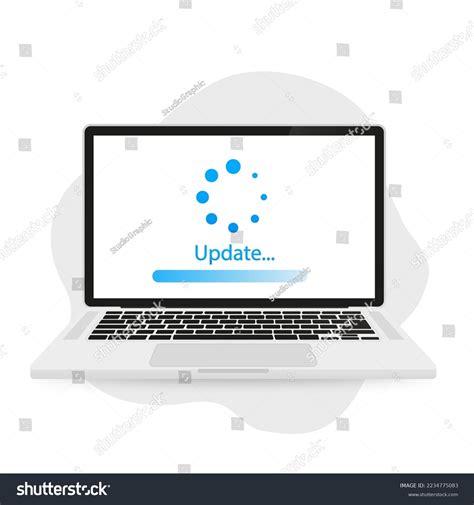 System Software Update Loading Process Concept Stock Vector Royalty