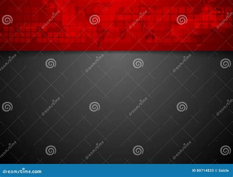 Black Abstract Background With Red Tech Header Stock Vector Illustration Of Color Corporate