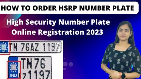 How To Order Hsrp Number Plate High Security Number Plate Online