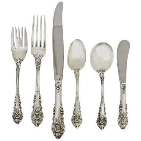 75 Piece Sir Christopher Sterling Silver Flatware Set By Wallace