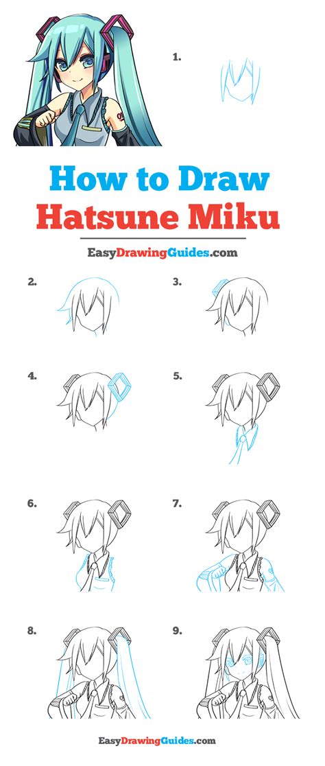 How To Draw Hatsune Miku Really Easy Drawing Tutorial