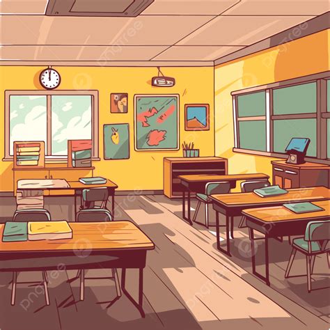 Sala De Aula Vazia Png Adesivo Clipart Cartoon Escola Sala De Aula