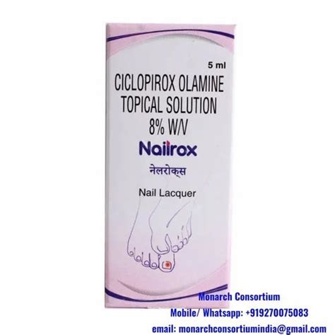 Nailrox Ciclopirox Olamine Nail Lacquer 8 Wv 5 Ml At ₹ 335piece In