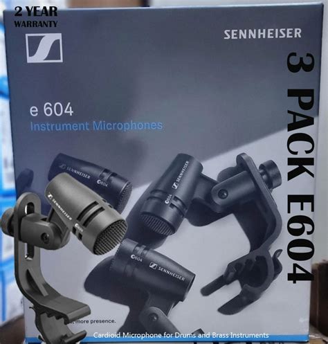 Sennheiser 3 Pack E604 Dynamic Instrument Microphone Pack Audio