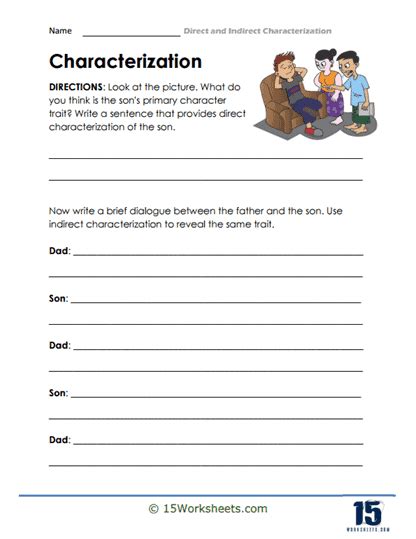 Direct And Indirect Characterization Worksheets Worksheets Library
