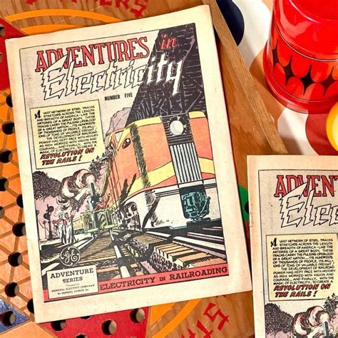 Vintage 1948 Adventures In Electricity Comic Book Railroading Train