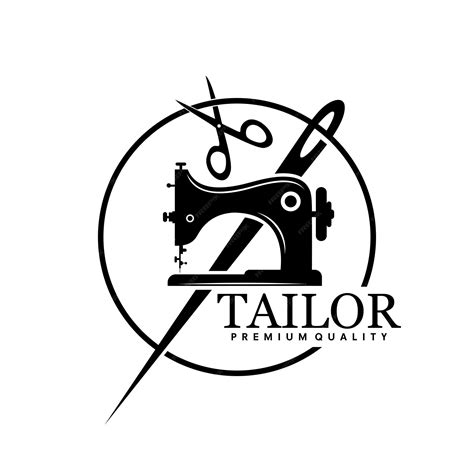Creative Tailor Logo Symbol Vector Illustration Design Premium Vector