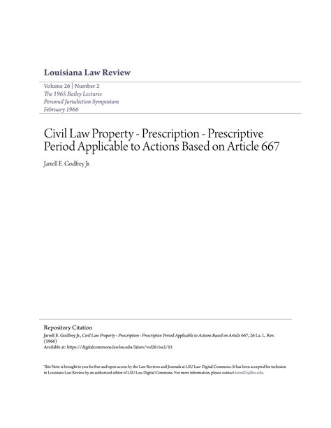 Civil Law Property Prescription Prescriptive Period Applicabl