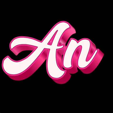 Premium Photo An Typography 3d Design Pink Black White Background