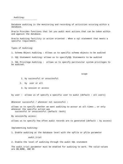 Database Auditing Pdf