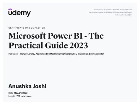 Powerbi Dataanalytics Certificationachievement Anushka Joshi