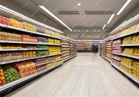 Supermarket Interior Design Premium Ai Generated Image