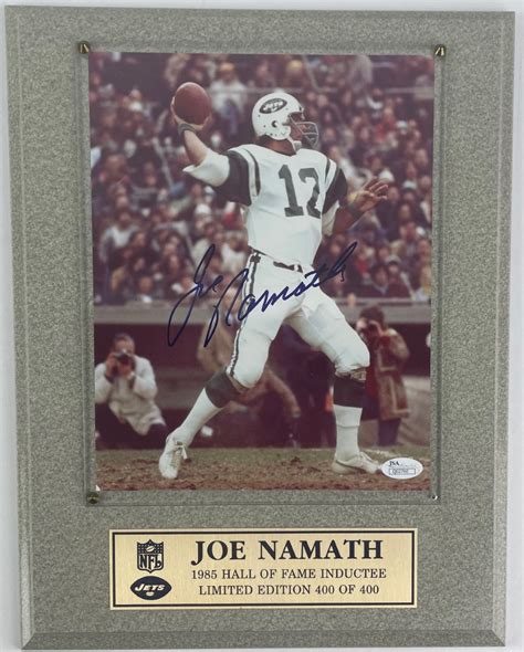 Lot Detail Nfl Hof Joe Namath Signed And Mounted Photograph Numbered
