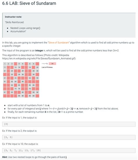 Solved Instructor Note Skills Reinforced Nested Loops Chegg