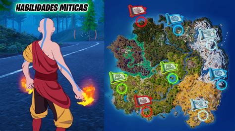 Ubicacion De Los Elementos Miticos De Avatar Agua Tierra Fuego Y