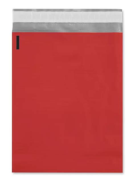 Poly Mailers 10 X 13 Red S 21880r Uline