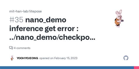 Nanodemo Inference Get Error Nanodemocheckpointsliteposenanolib0o Error Adding