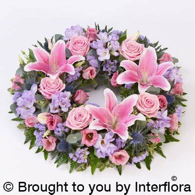 Rose And Lily Wreath Elizabeth The Florist