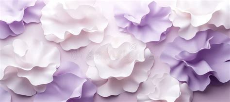 Lavender Wave Texture Pattern Elegant Monochromatic Background With Delicate Flowers Stock