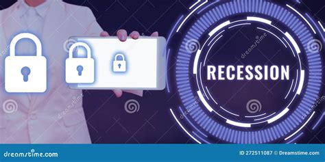 Writing Displaying Text Recession Business Concept The Process Of Progressive Decrease In