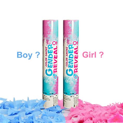 Gender Reveal Popper Pink Blue Jiggles Party Store