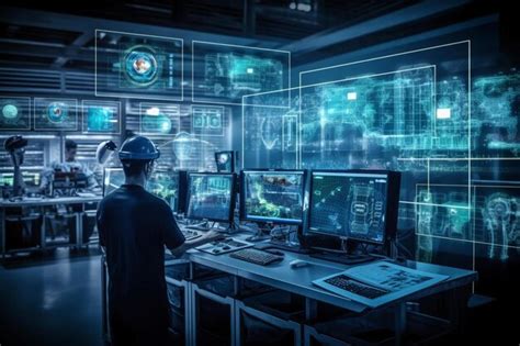 Premium Ai Image Automation Robot Arms Machine And Monitoring System