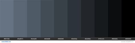 Shades X11 Color Slate Gray 708090 Hex Blue Color Hex Color Palette