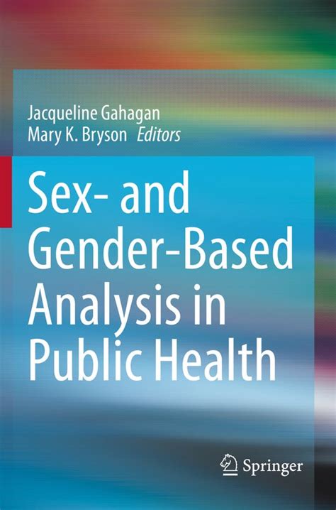 Sex And Gender Based Analysis In Public Health 9783030719319 Boeken Bol