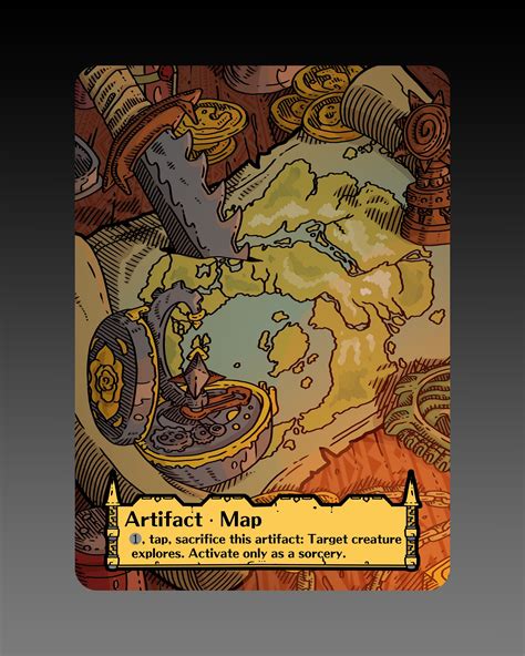 Map Token Custom Mtg Magic The Gathering Fantasy Board Game Card Gaming Collectible Commander