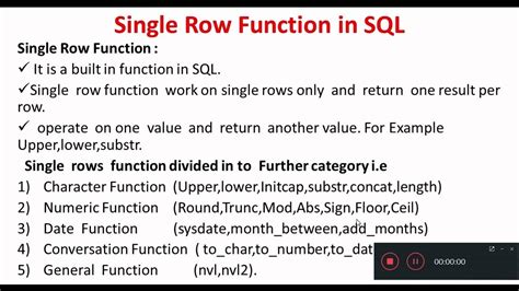 Single Row Function In Sqlupper Lower Initcap Youtube
