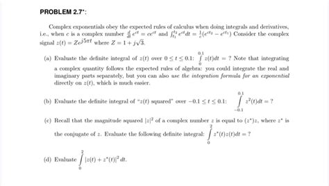 Solved Problem 27 Complex Exponentials Obey The Expected