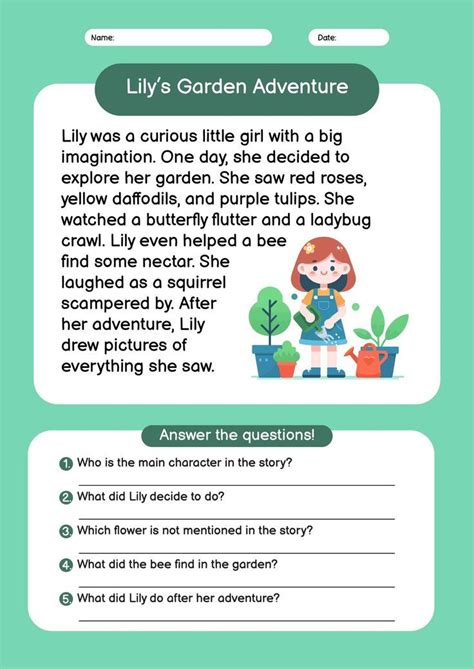 Worksheets First Grade Reading Comprehension In 2025 First Grade Reading Comprehension