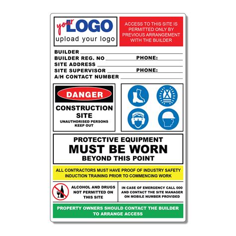 Ppe Safety Sign Construction Entrance Ahead Sign Safety Sign And Label