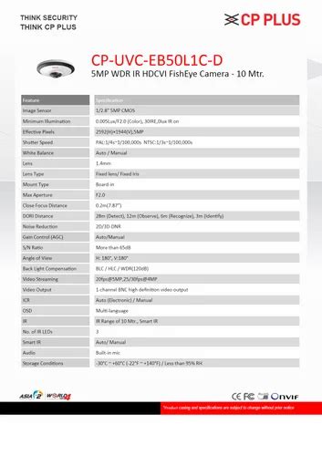 5 Mp Cp Plus Cp Uvc Eb50l1c D Analog Camera At ₹ 4500 Piece In Hyderabad Id 2853732624673